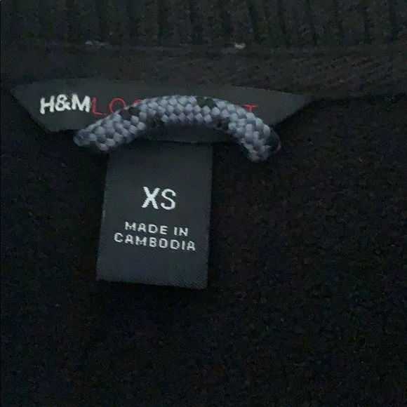 H&M | Jackets & Coats | Hm Fleece Full Zip Up Front Jacket Black Xsmall ...